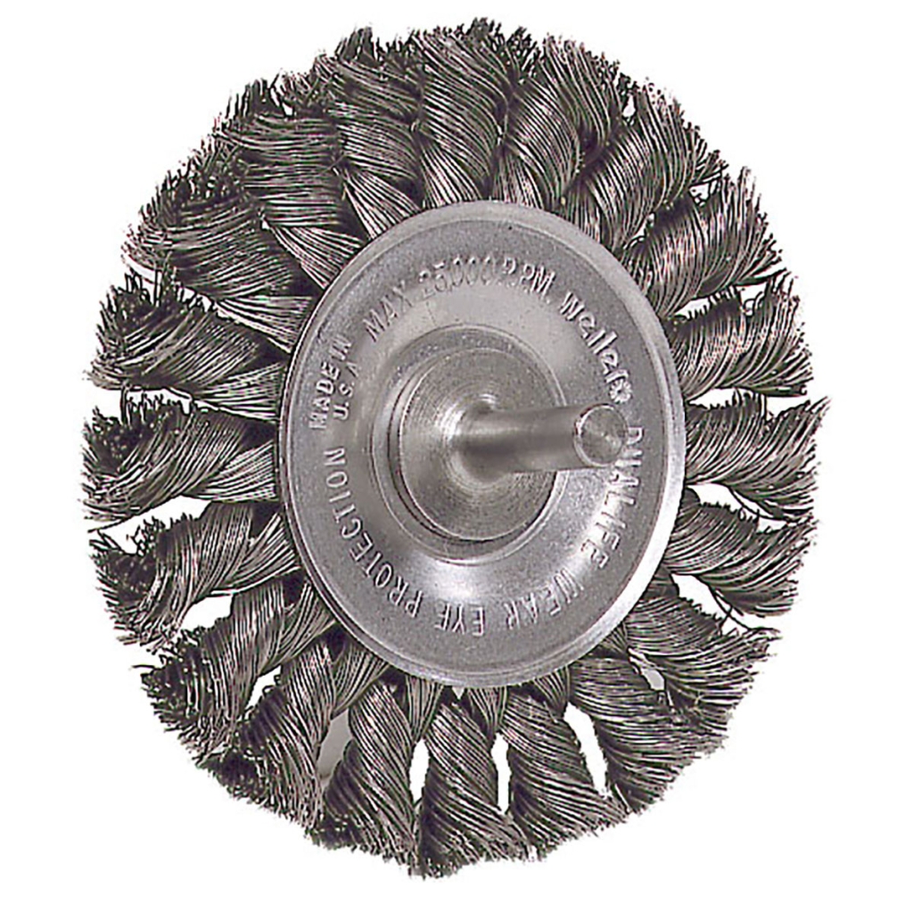 Weiler 3-1/4" X 3/8" X 1/4'' Shank .020" Carbon Steel Knot Wire Wheel ...
